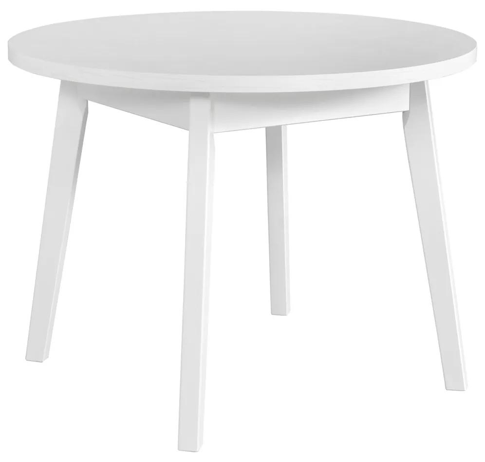 Kulatý jídelní stůl OSLO 3 Ø100cm Barevné provedení OSLO: Bílá, Barevné provedení noh: Bílá
