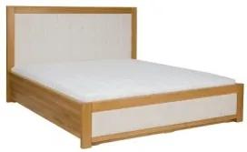 Drewmax Dřevěná postel 160x200 lk114 masivní dub, casablanca gray