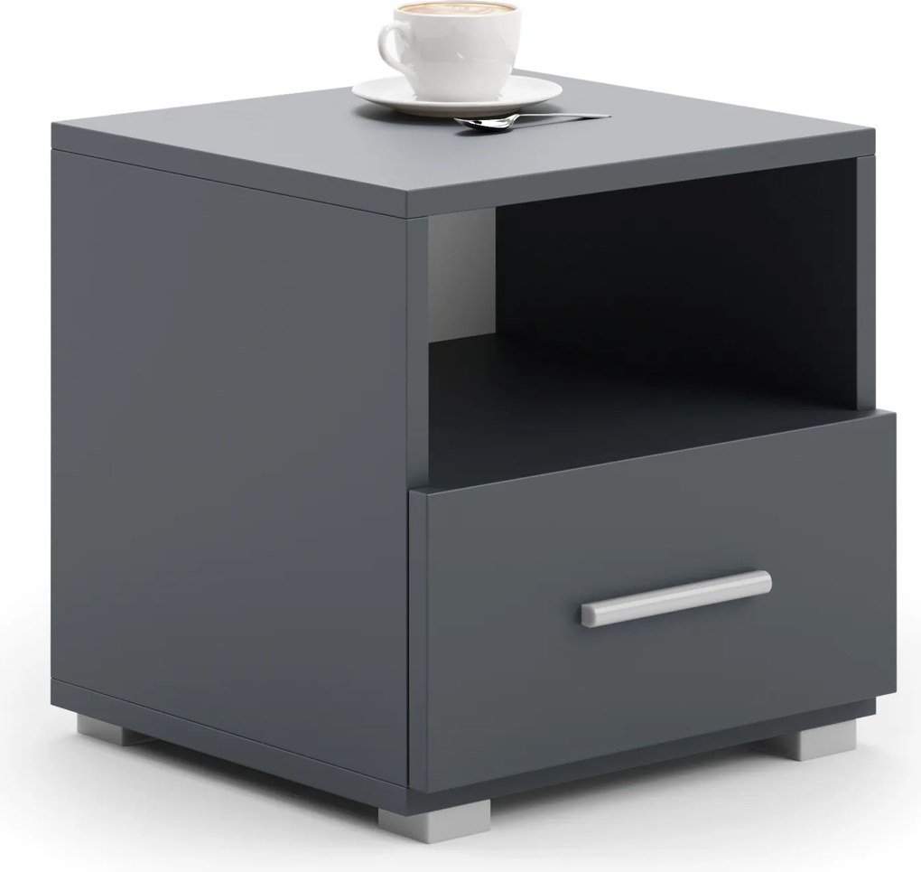 ADRK Furniture Noční stolek se zásuvkou EMI NS-EMI-GR-L004