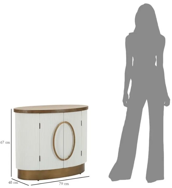 Designová komoda Tahigwa 79 cm bílá