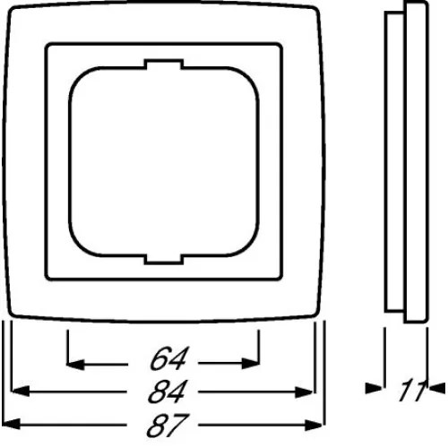 ABB Solo rámeček chromová matná 1754-0-4104 (1721-80) 2CKA001754A4104