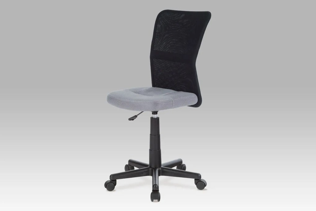 Kancelářská židle dětská látka MESH šedá a černá KA-2325 GREY