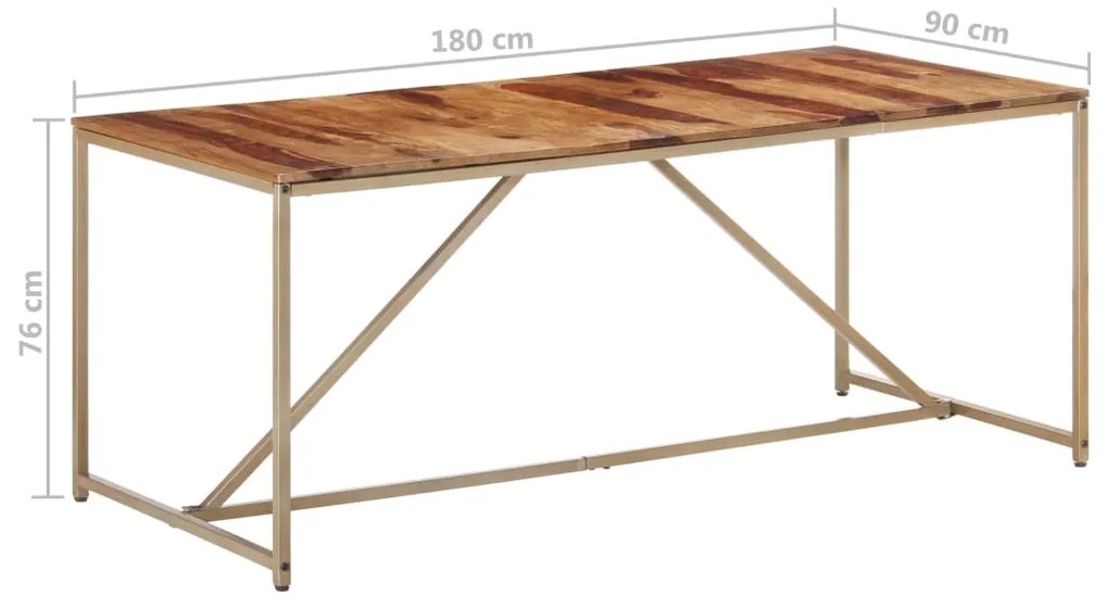 Jídelní stůl 180 x 90 x 76 cm masivní sheeshamové dřevo - Default Title