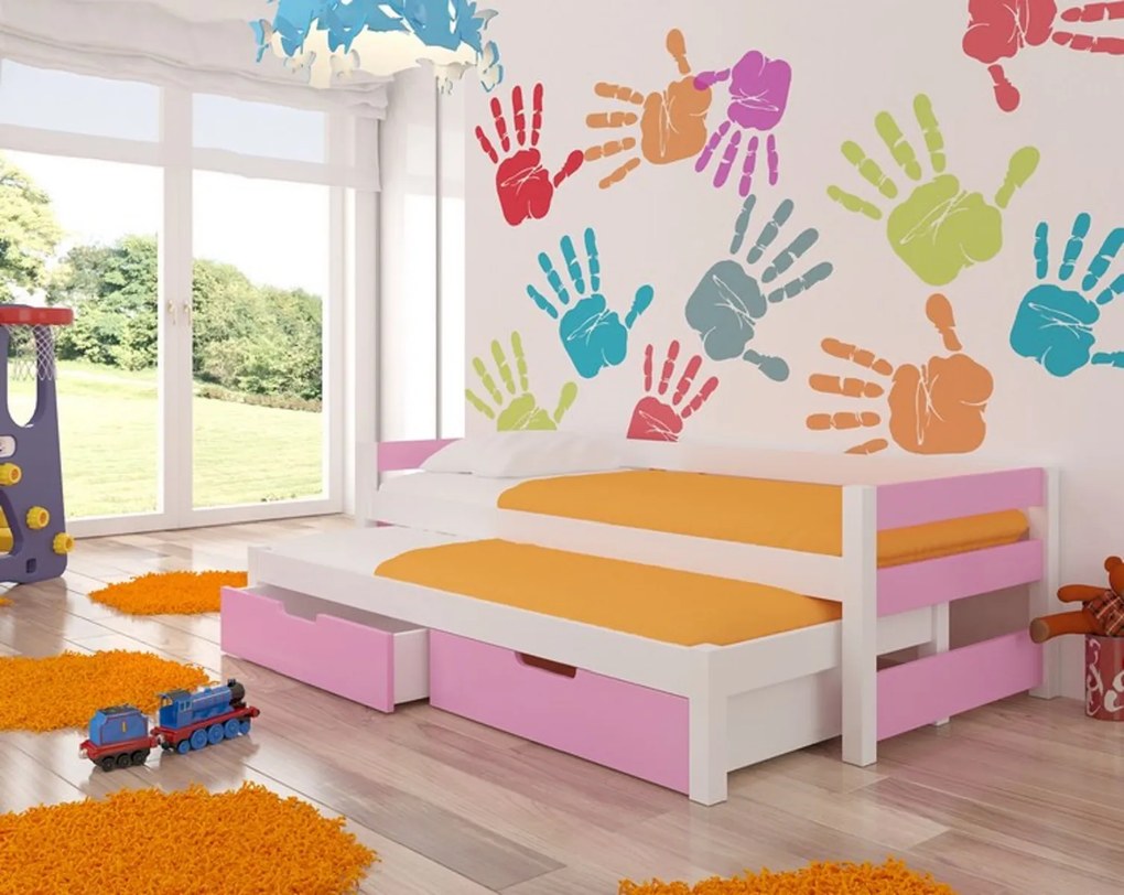ADRK Furniture Manželská postel s matracemi FRAGA CH-Fra-W+P-D073