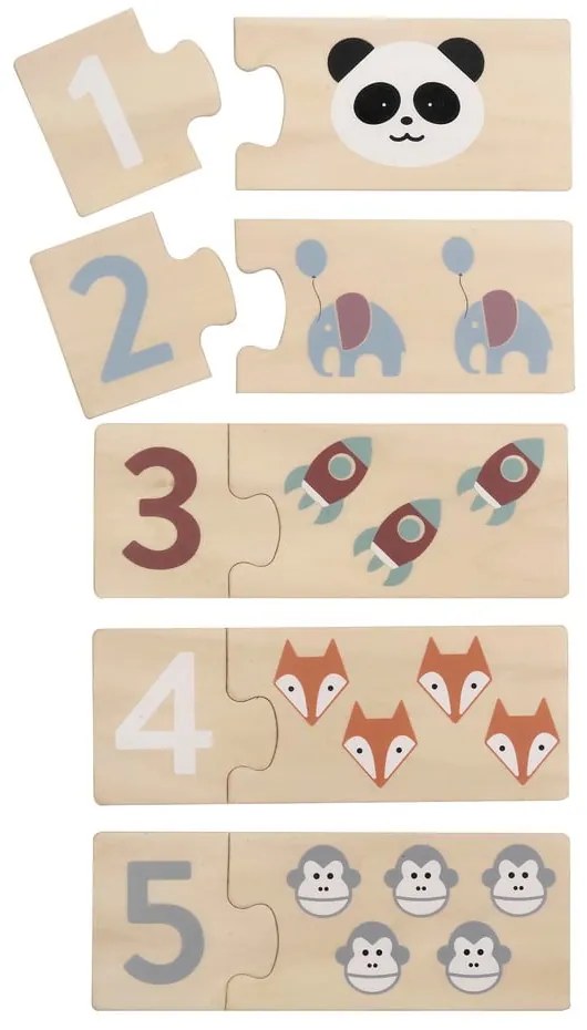 Dřevěné dětské puzzle (počet dílků 20) Numbers – Kindsgut Biano.cz