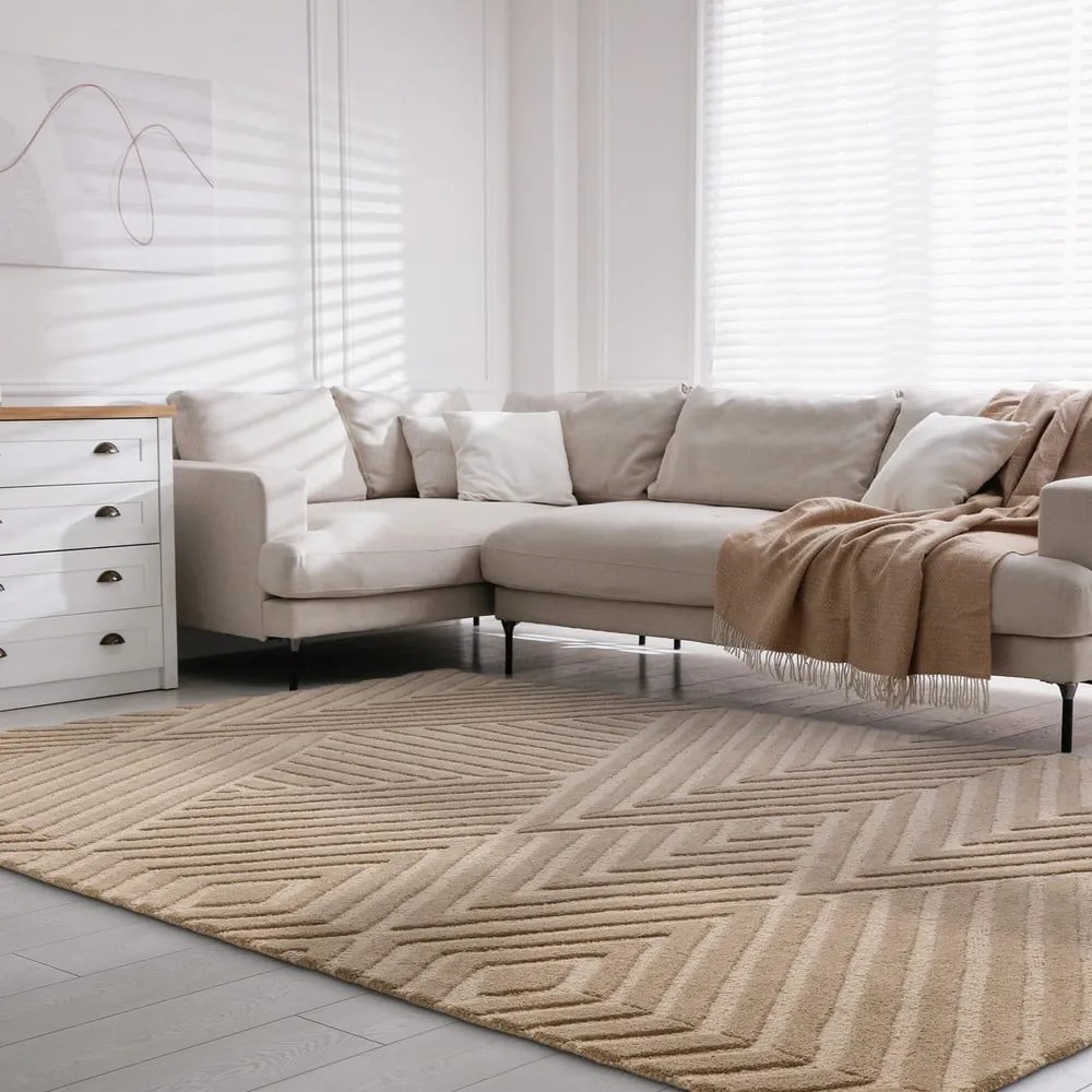 Světle hnědý vlněný koberec 200x290 cm Hague – Asiatic Carpets