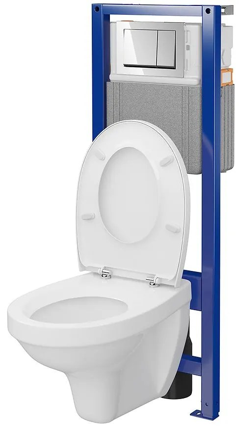 Podomítkový WC set Agis II B980 ovládací tlačítko chrom Enter II