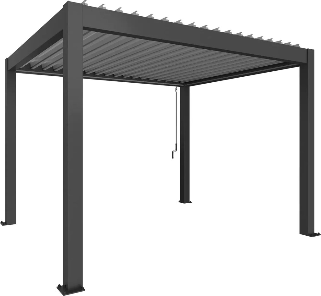 Biohort Pergola 3,5 x 3 tmavě šedá/stříbrná 367,5 x 312 cm