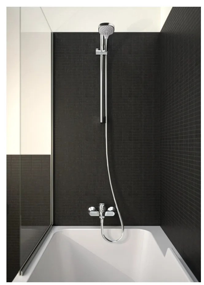 Hansgrohe Croma Select E, sprchová sada Vario se sprchovou tyčí 65 cm, bílá/chromová, HAN-26582400
