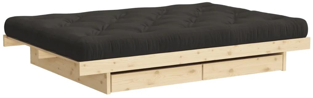 Měkká černá futonová matrace Karup Design Sandwich 180 x 200 cm, tl. 16 cm