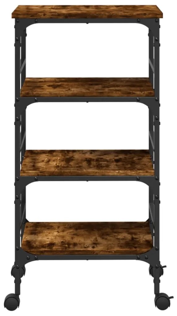 Kuchyňský vozík kouřový dub 45 x 35 x 89,5 cm kompozitní dřevo - Default Title