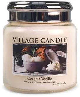 Village Candle Vonná svíčka ve skle - Coconut Vanilla - Kokos a vanilka, 16oz