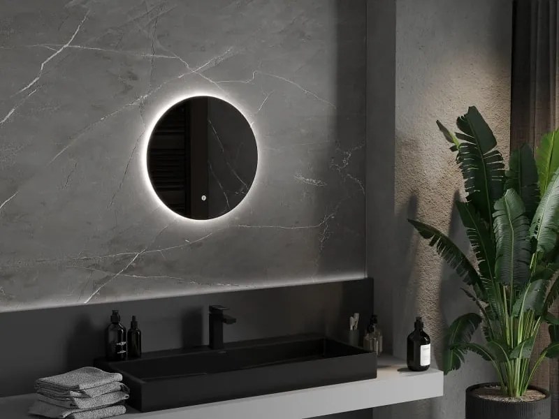 Mexen Erg kulaté podsvícené koupelnové zrcadlo, 50 cm, LED 6000K, proti zamlžování - 9823-050-050-611-00
