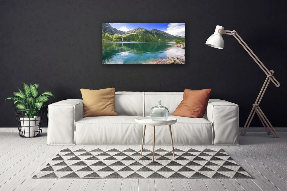 Obraz na plátně Hora Jezero Krajina 100x50 cm