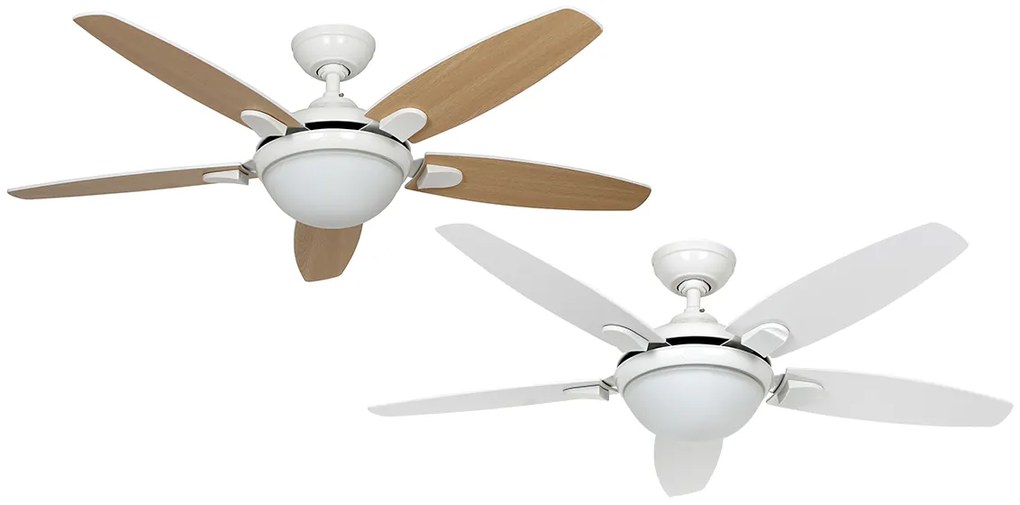 Stropní ventilátor HUNTER Contempo 132 bílý/světlý dub