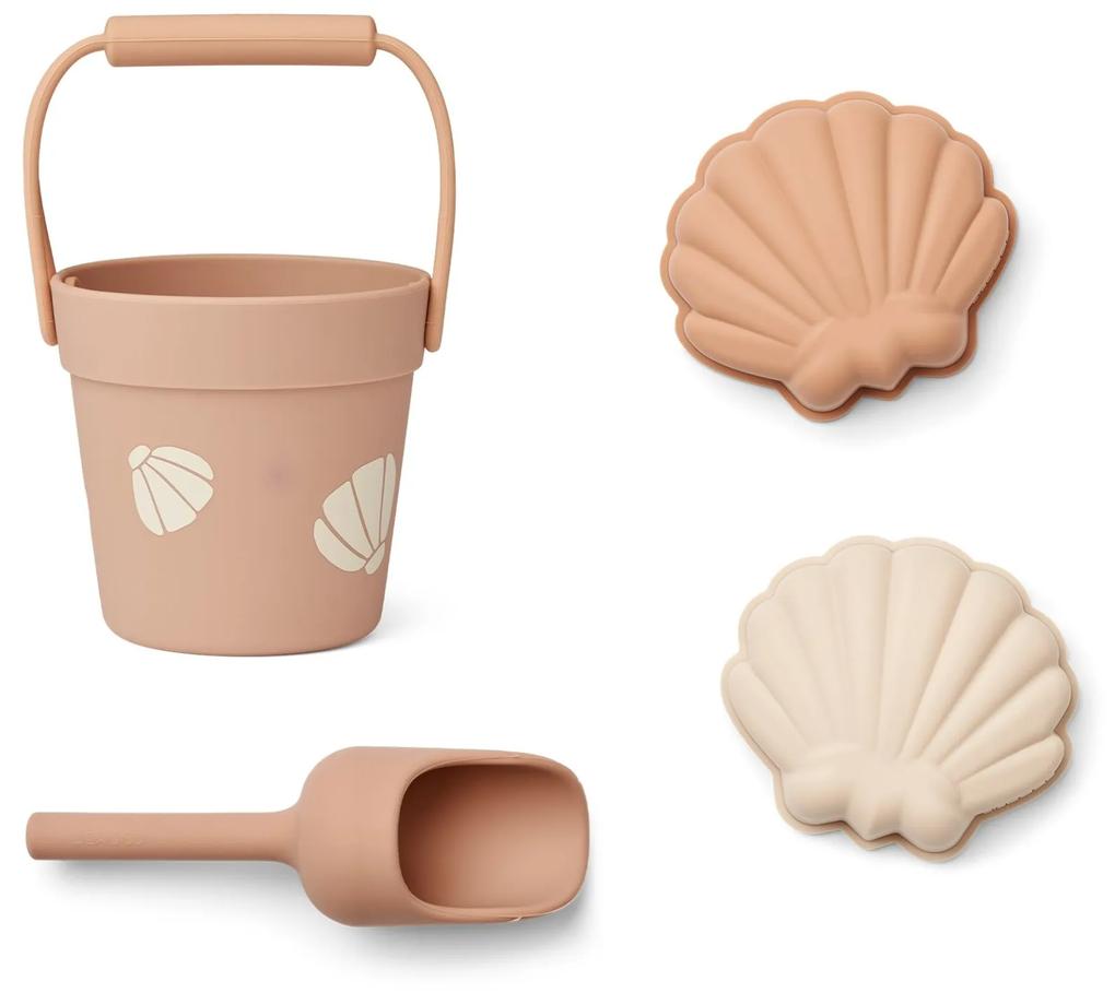 LIEWOOD Hračky na písek Shell / Pale Tuscany Mini, růžová barva, plast