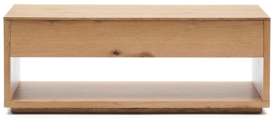 Konferenční stolek v dekoru dubu v přírodní barvě 60x120 cm Alguema – Kave Home
