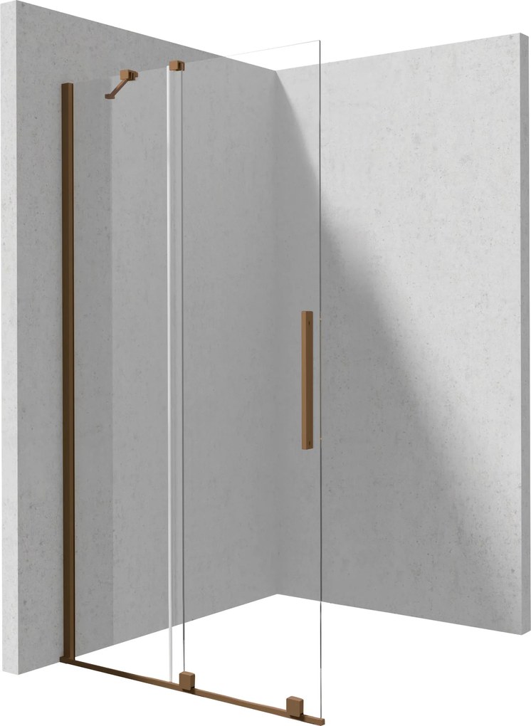 Deante Sprchová zástěna Walk-in Prizma, posuvná - KTJ C38R 80 cm, bronz kartáčovaná - bez vaničky