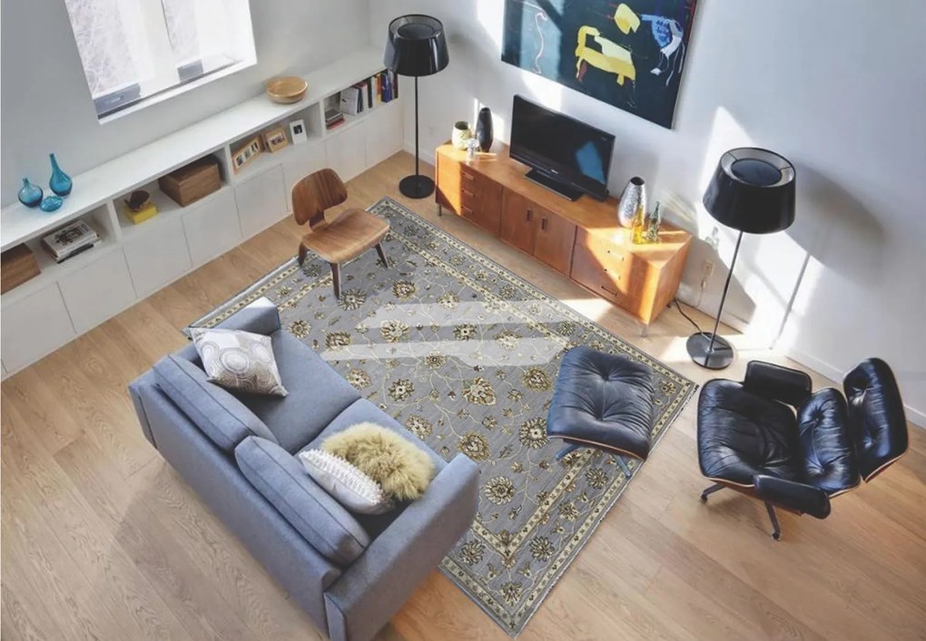Diamond Carpets India, Ručně vázaný kusový koberec Diamond DC-M 2 Light grey/light grey, 275x365, šedá, chodba / předsíň