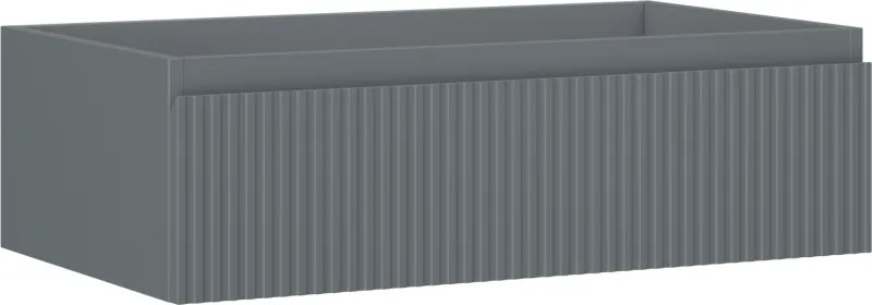 Mexen Rivel, koupelnová skříňka 80 cm, 1 zásuvka, drážkovaná, grafitová matná, 91A20-08023-1-BF66