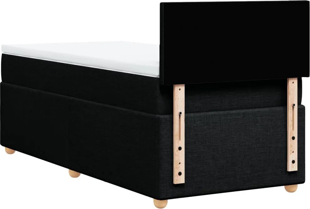 Box spring postel s matrací černá 100 x 200 cm textil 3286586