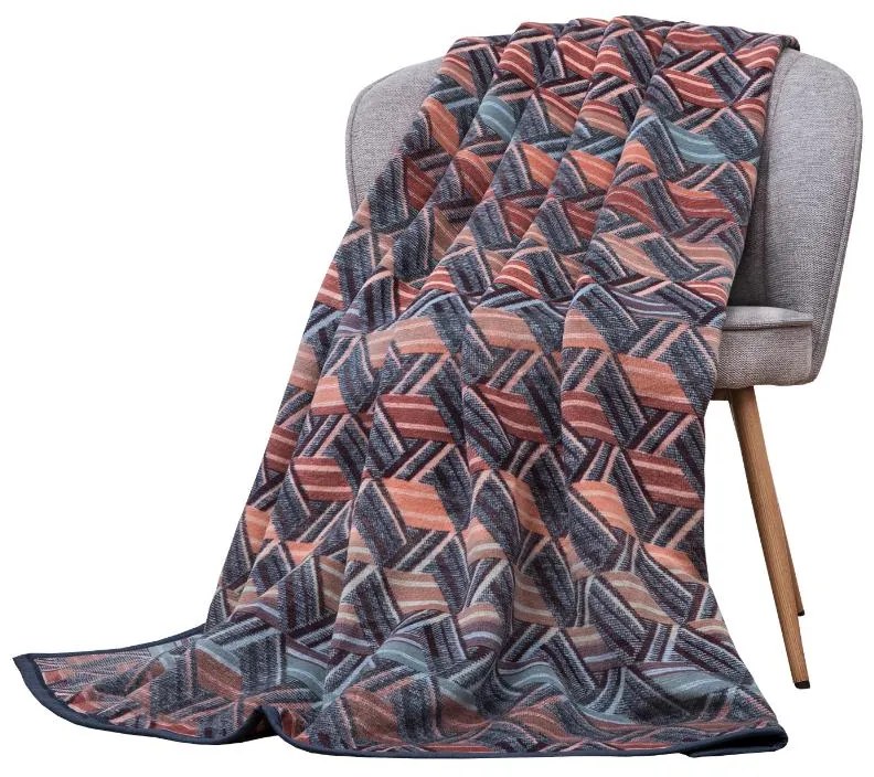 SCANquilt pléd VELURO zik-zak rezavošedá střední 150 x 200 cm