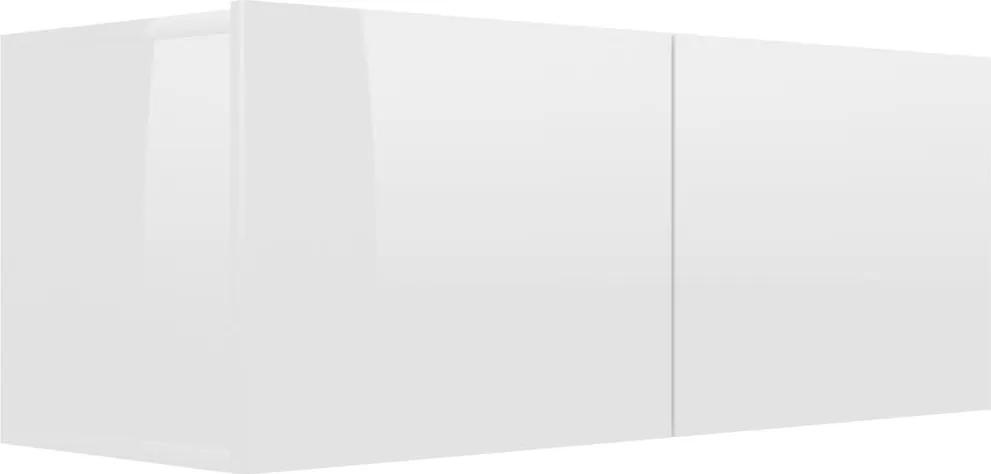 vidaXL TV skříňky 4 ks 80 x 30 x 30 cm dřevotříska [3079270] Barva: bílá s vysokým leskem