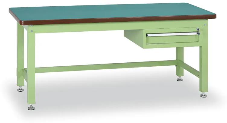 Dílenský stůl GL Se závěsným boxem na nářadí, MDF + PVC deska, 1 zásuvka, 1500 x 750 x 800 mm
