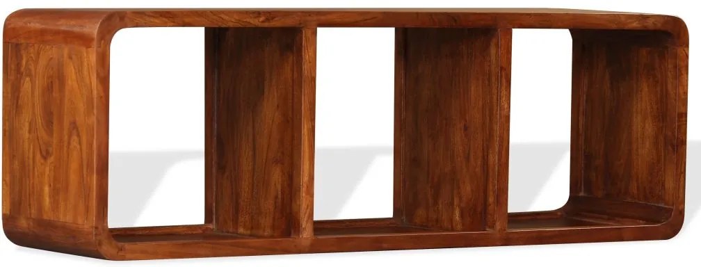 TV stolek, masivní dřevo se sheeshamovým povrchem 120x30x40 cm