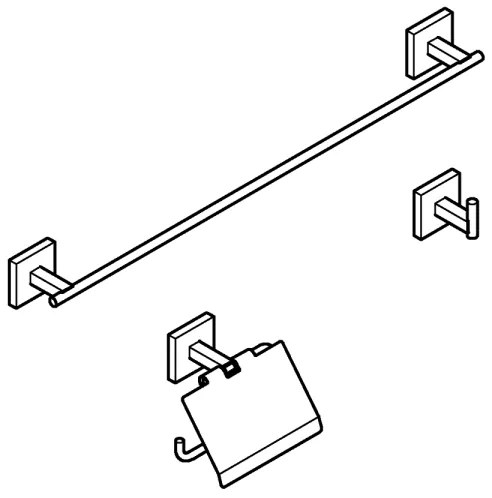 GROHE 411242430 - Sada doplňků QUICKFIX START CUBE černá