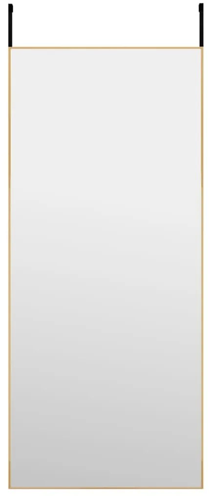 Zrcadlo na dveře zlaté 40 x 100 cm sklo a hliník - Default Title