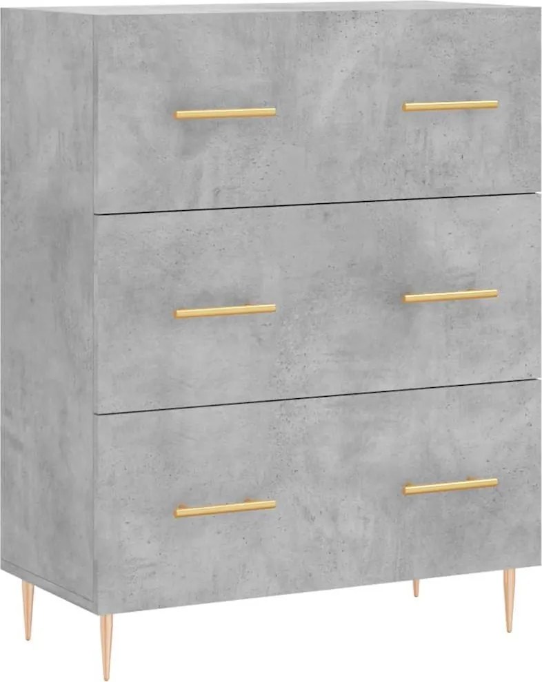 Skříň highboard betonově šedá 69,5x34x180 cm kompozitní dřevo 3189369