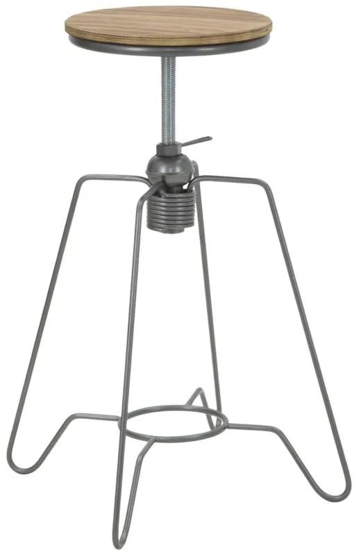 Otočná stolička Mauro Ferretti Heinro 39x55-70 cm, tmavě šedá/hnědá