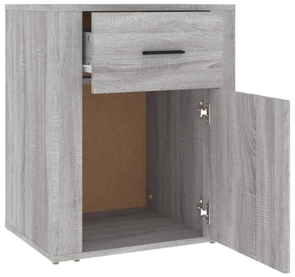Noční stolek šedý sonoma 50x36x60 cm kompozitní dřevo - Default Title