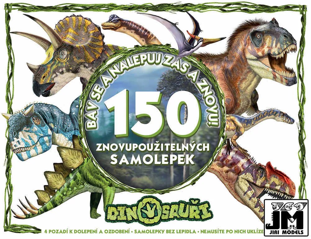 JIRI MODELS Album samolepky Dinosauři Bav se a nalepuj zas a znovu! 2