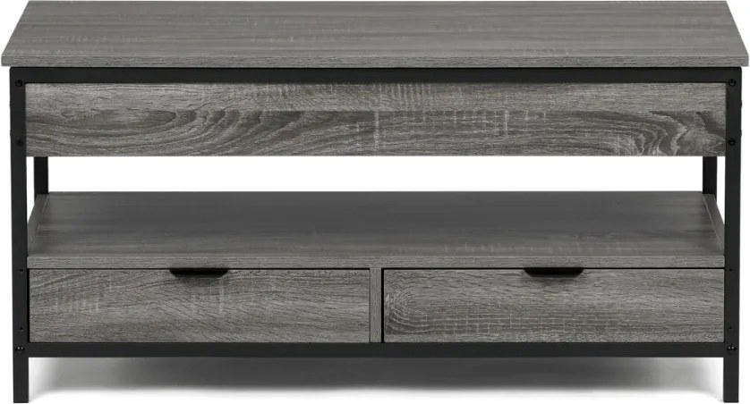 Konferenční stolek CT-I1201 GREY, mdf, šedý dub (100 x 50) cm Šedá