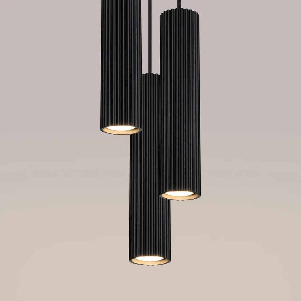 Sollux Lighting Závěsné svítidlo KARBON 3P Černá