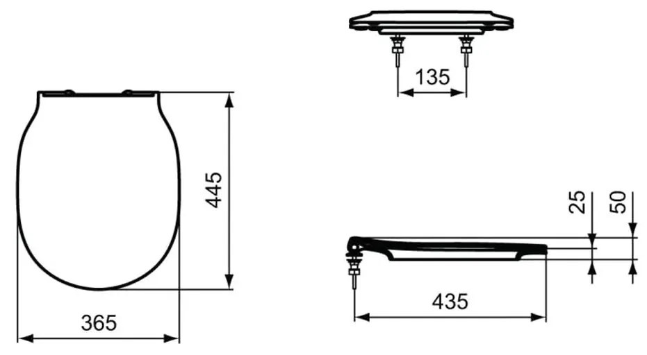 Ideal Standard Connect Air- SET: Závěsné WC, 36x53cm, AQUABLADE + sedátko, ultra ploché, Soft-Close E008701