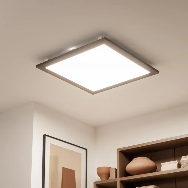 Eglo - LED Přisazený panel SALOBRENA-RW WOOD LED/34W/230V 2700/4000K tm. hnědá