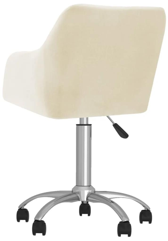 Otočné jídelní židle 2 ks krémové textil,  330636