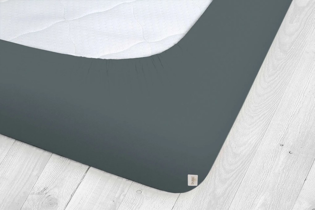 Jersey prostěradlo tmavě šedé na výšku matrace do 20 cm Velikost: 140 x 200