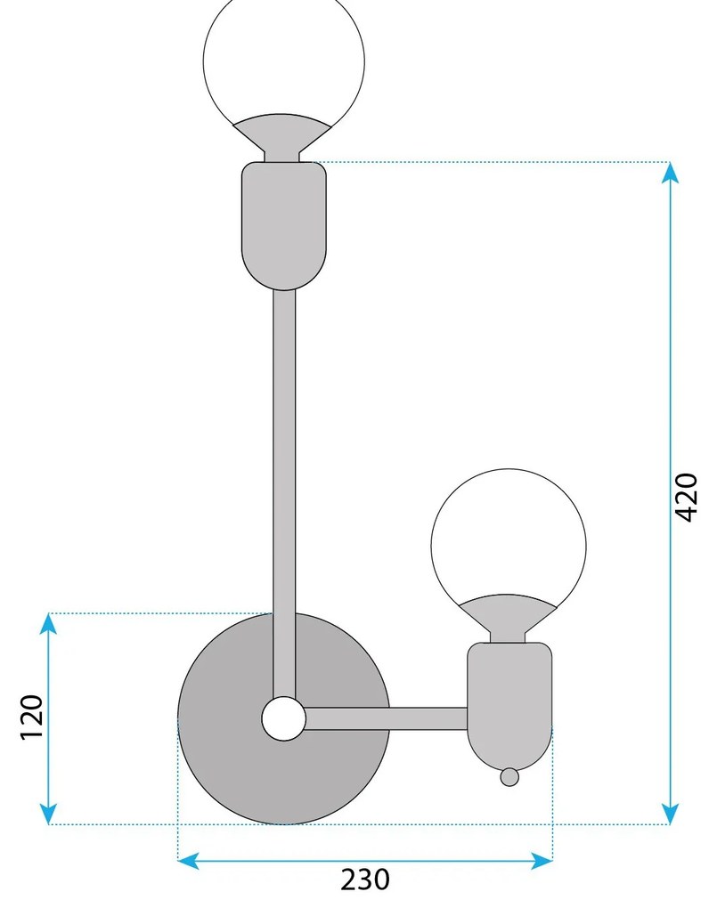 Toolight Nástěnné osvětlení Industry APP1707-2W černé
