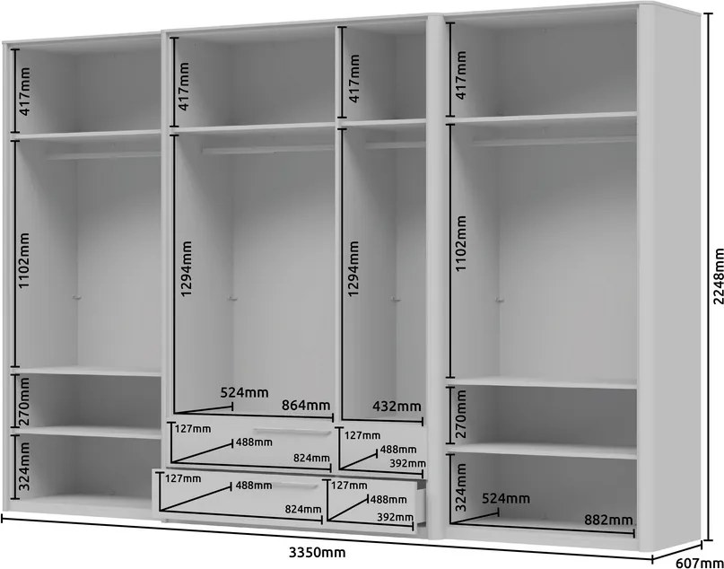 Skříň AIR - P72/AI - Pepper bílá lak mat