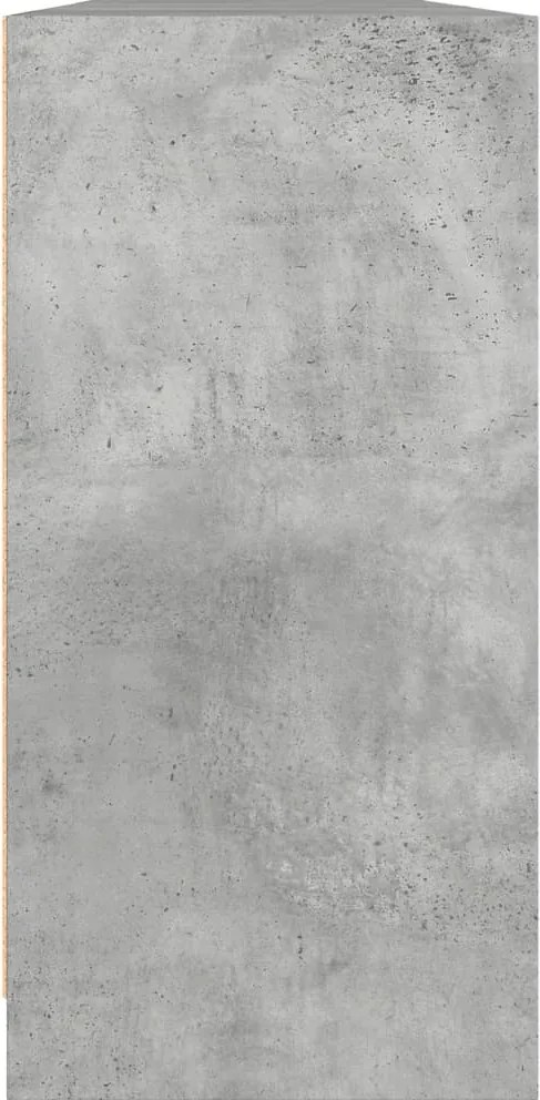 Knihovna s dvířky betonově šedá 204x37x75 cm kompozitní dřevo 3206534