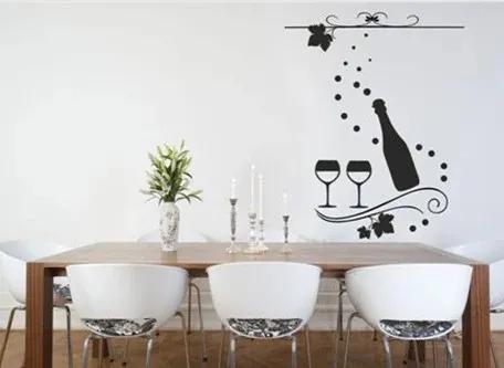 Samolepka na zeď do kuchyně pro milovníky vína 100 x 200 cm