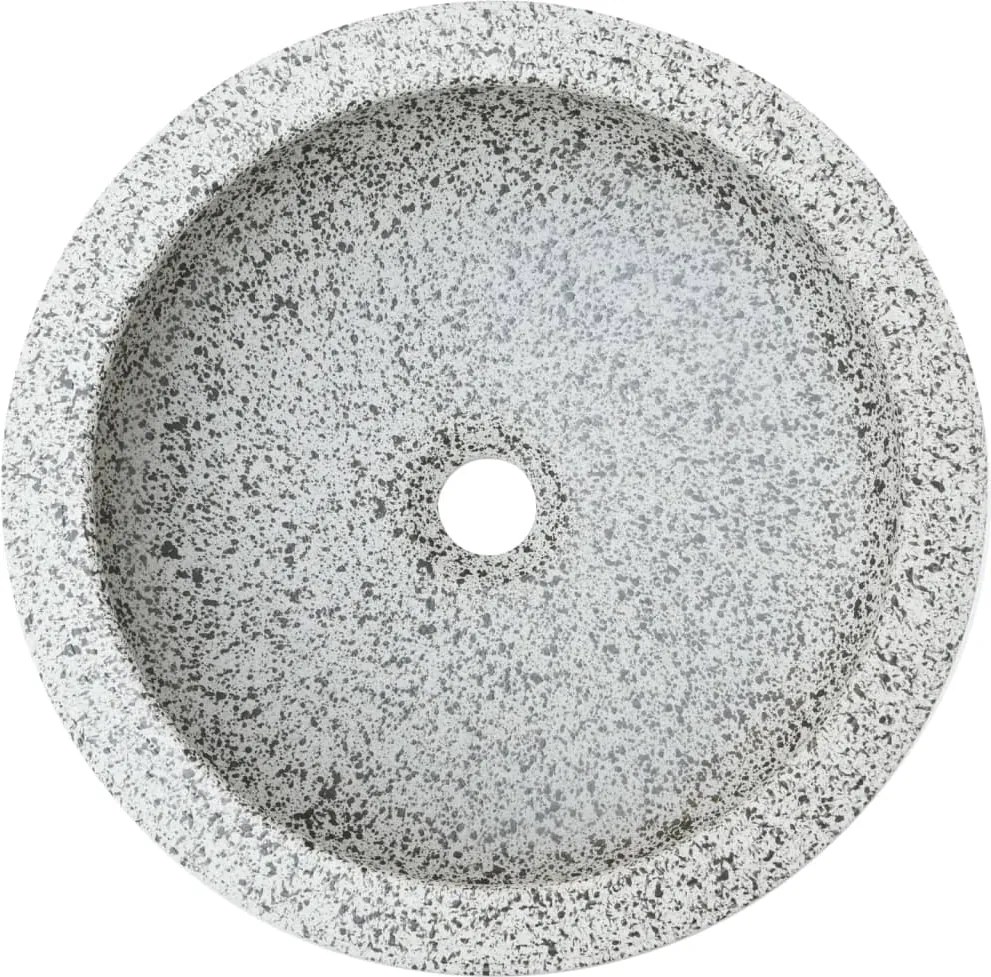 Umyvadlo na desku šedé kulaté Φ 41 x 14 cm keramika 155064