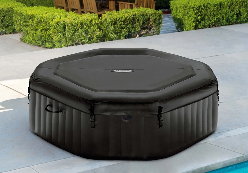 Marimex | Vířivý bazén Pure Spa - Jet & Bubble Deluxe HWS 4 + Solární sprcha UNO 35 l hliníková s LED světlem | 19900164