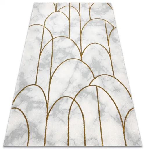Kusový koberec EMERALD 1016 Luxusní art deco krémový zlatý Rozměr: 240x330 cm