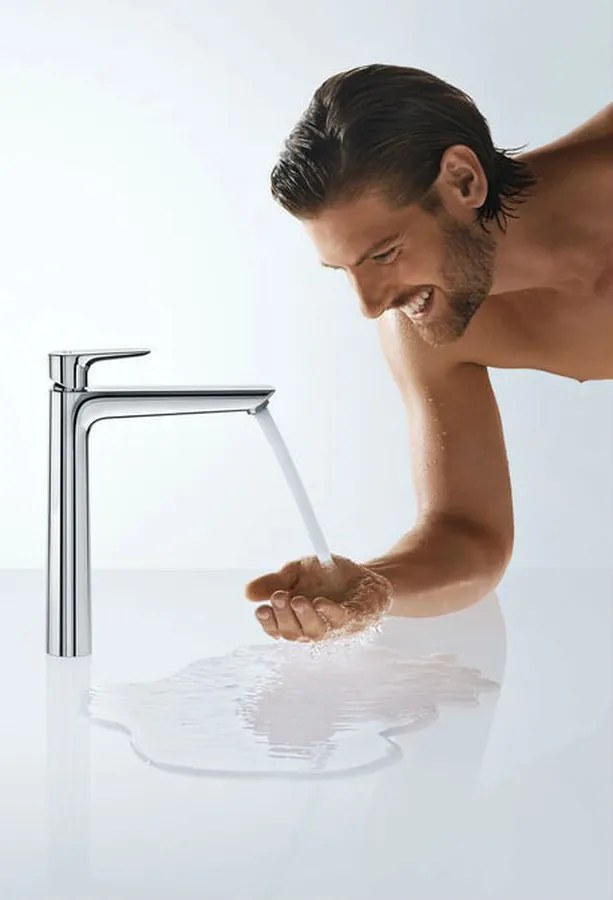 Hansgrohe Talis E, vysoká umyvadlová baterie 240 s odtokovou soupravou s táhlem, chromová, 71716000