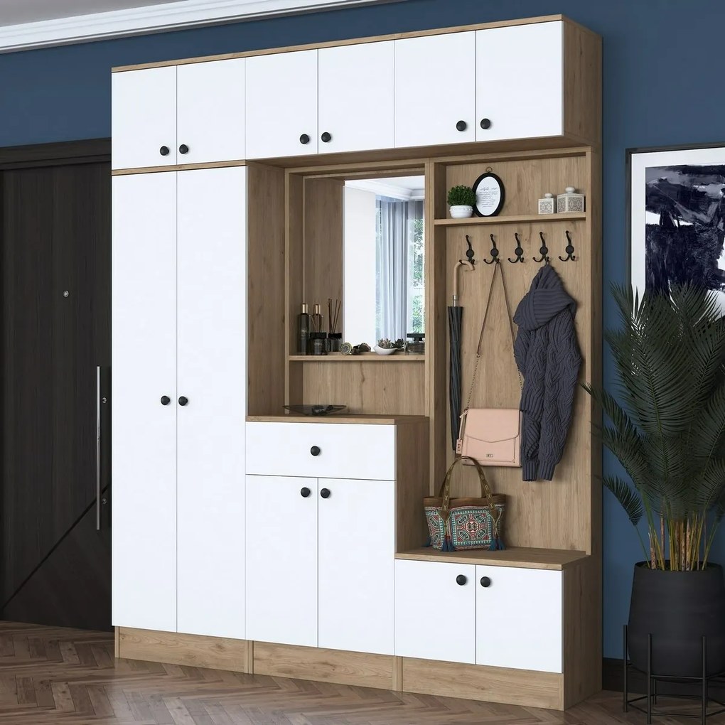 Předsíňová sestava Ewa White and Walnut